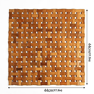 Muellery Cooling Natural Bamboo Seat Pad Chair Car Seat Summer Breathable 17.4in(44cm) TPYU59991