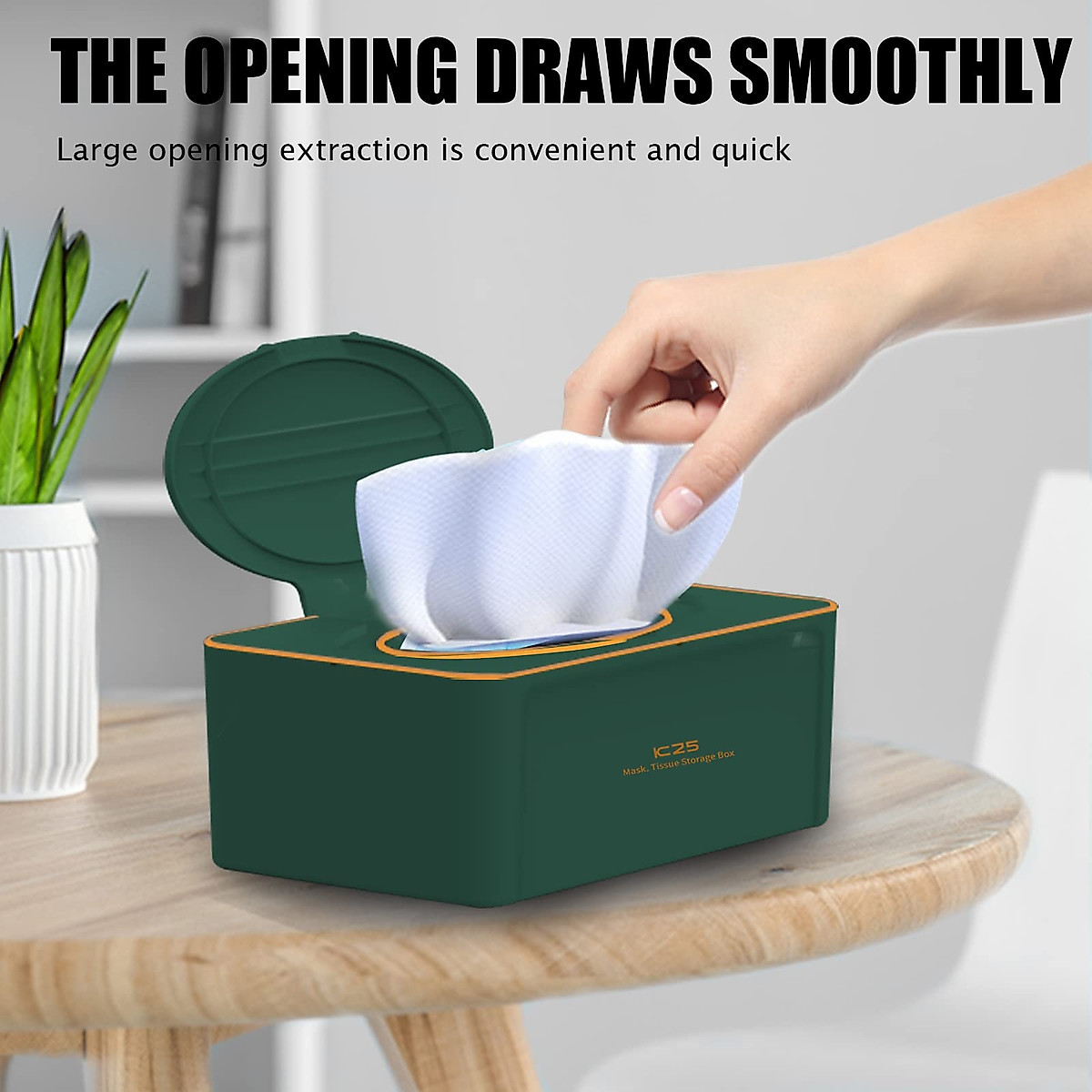 Tinkei Wet Wipe Dispenser,Baby Napkin Storage Box Holder Container Dust-Proof Wet Tissue Box Wet Wipe Case Holder with Lid Keeps Wipes Fresh for Home, Office