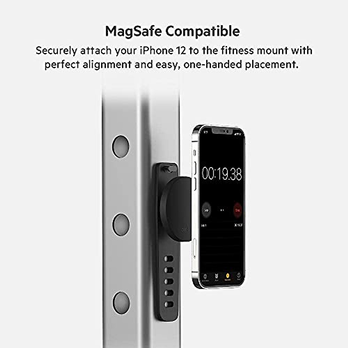 Belkin Fitness Mount - MagSafe Compatible Magnetic Mount For Gym Equipment & Handlebar Strap for Indoor Cycling, Treadmill, Peloton & More - For iPhone 14, iPhone 13, iPhone 12 (Pro / Pro Max / Mini)