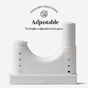 Toilet Stool,Poop Stool Adult for Bathroom Toilet Stool Squat Adult (White, Plastic Feet)