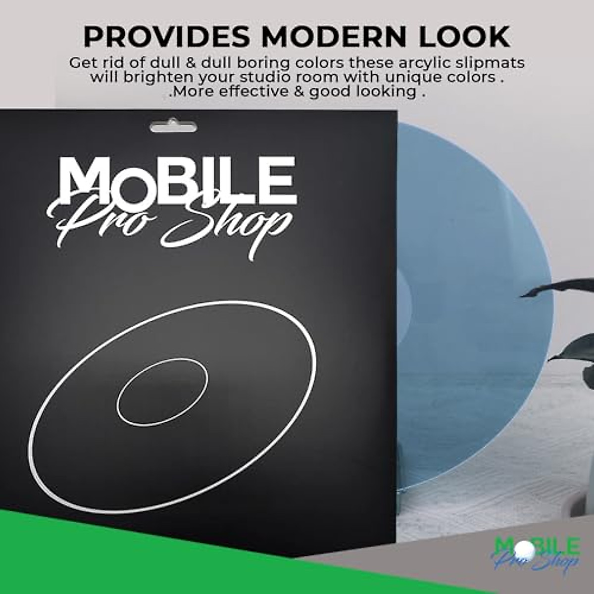 Acrylic Turntable Mat-Platter Vinyl Slipmat for 12 Inches LP Players-Reduced Noise & Improves Sound Quality & Provides Tighter Bass-Anti Static Record Player Mat.