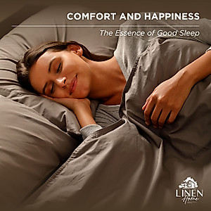 Linen Home 100% Cotton Percale Pillowcases Queen Size, White, 2 Pieces of Pillow Case, Crisp and Cool Strong Bed Linen, 20 inches X 30 inches