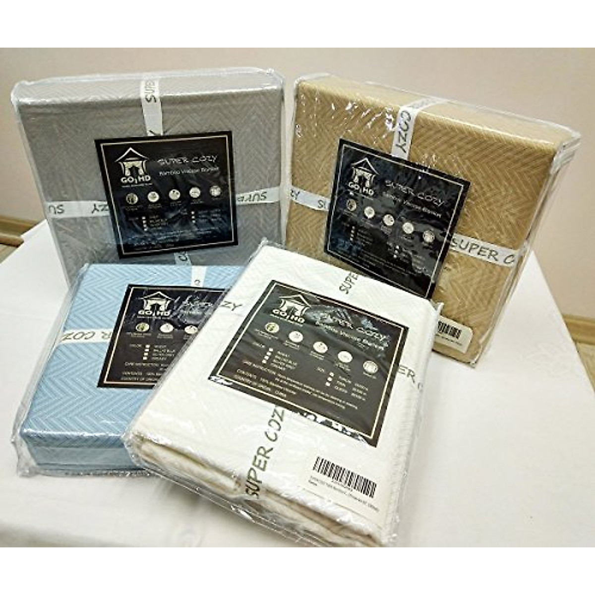 GOHD Super Cozy 100% Bamboo Fiber Blanket. Ultra Softness and smothness Like Silk. Cooling Blanket Absorbs Body Heat to Keep Cool on Warm Night (Queen, Silver Grey)