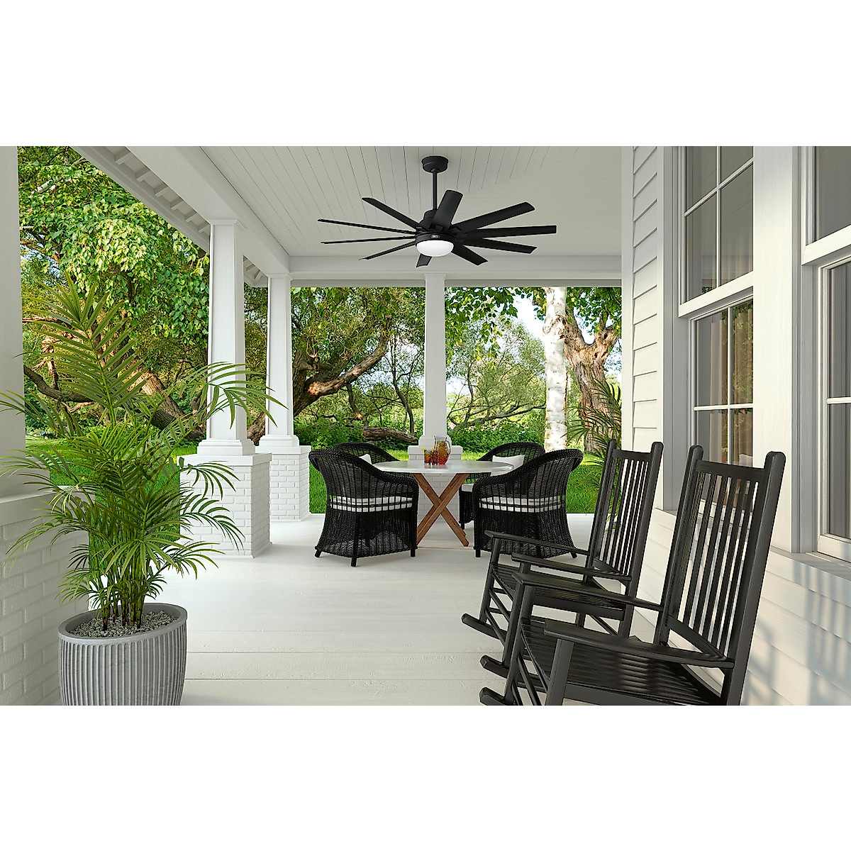 Hunter Fan Company 52615 Overton Ceiling Fan, 060, Matte Black