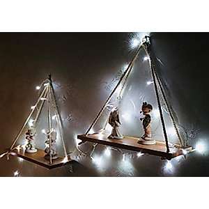 Addikts Hanging Shelves – Set of 2 Floating Wooden Shelves – Natural Oak Triangle Shelf – Indoor Plant Shelf – Unique Wall Décor for Bedroom, Bathroom or Kitchen – Minimalist and Modern Design