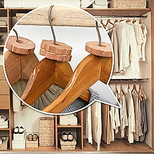 Omio Cedar Blocks for Clothes Storage - 54 Pcs 100% Aromatic Red Cedar Rings for Wardrobe Closets and Drawers, Cedar Wood Rings for Clothes Storage