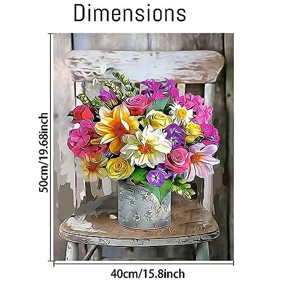 tigdtiu Flower Paint by Number for Adults, Flower Easy Paint by Numbers,DIY Acrylic Painting Paint by Numbers Kits for Kids,Home Wall Decor 12x16inch