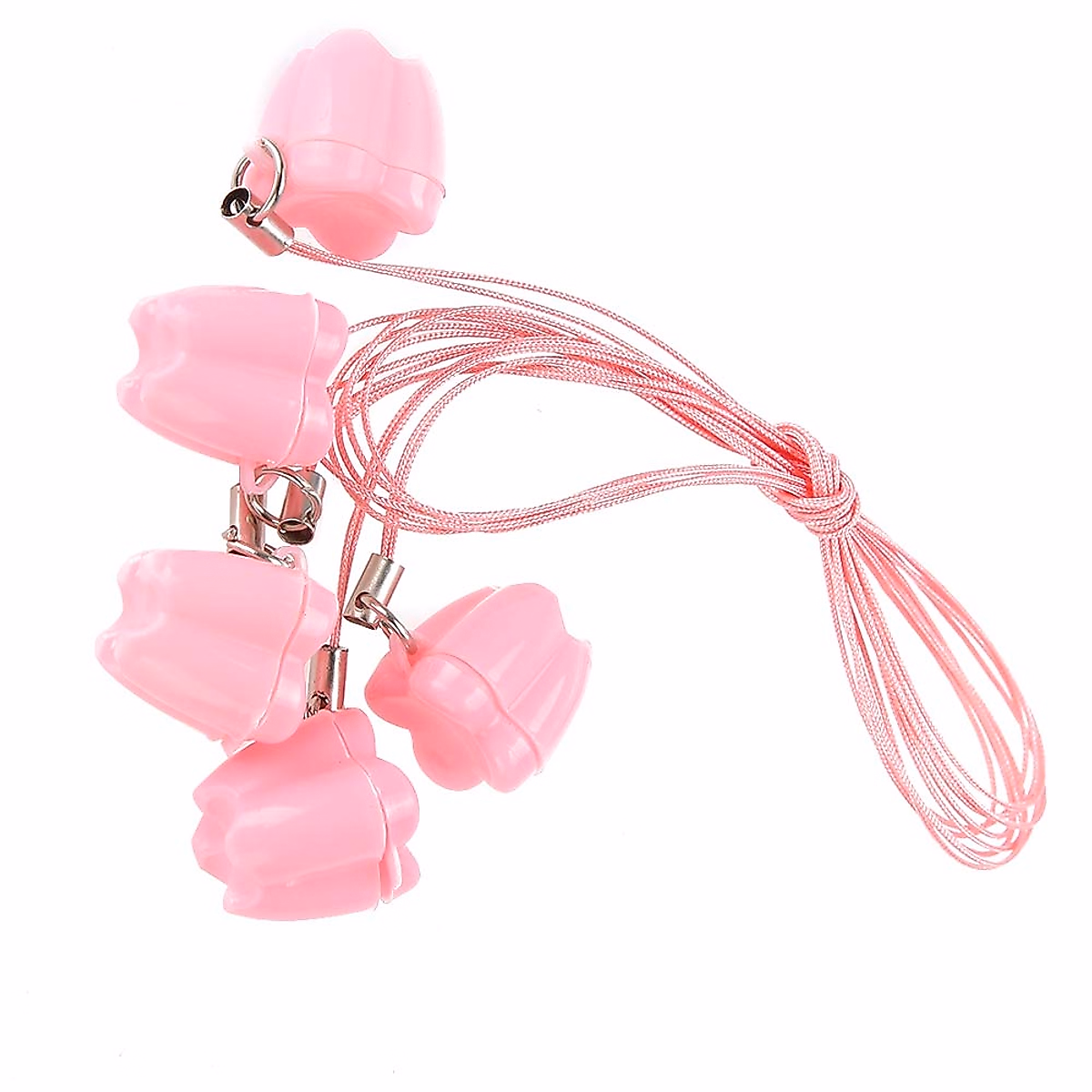 ANGGREK Milk Tooth Saver Necklaces, 5pcs Plastic Baby Milk Tooth Storage Box with Rope Tooth Saver Necklaces()