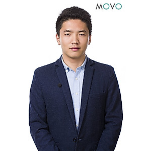 Movo LV-M5 Pin-On Lavalier Microphone for Crisp Audio Capture - Compatible with Cameras, Camcorders, and Recorders with 3.5mm TRS Connector - Pin Mic for Video Recording