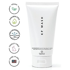 Keratosis Pilaris &amp; Acne Exfoliating Body Wash Cleanser with 14% Glycolic &amp; Salicylic Acid - Natural KP &amp; Strawberry Legs Treatment, Back &amp; Butt Acne - Smooths Rough, Bumpy &amp; Dry Skin - Vegan, 6 oz