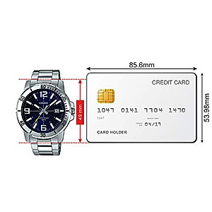 Casio MTP-VD01D-2BV Men's Enticer Stainless Steel Blue Dial Casual Analog Sporty Watch