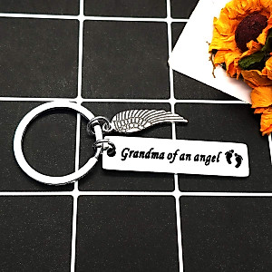 Baby Memorial Keychain Remembrance Baby Keychain in Memory of Baby Gifts for Grandma Memorial Baby Keyring Sympathy Gift Loss of Baby Gift Memorial Gifts for Loss of Infant Child Sympathy Jewelry