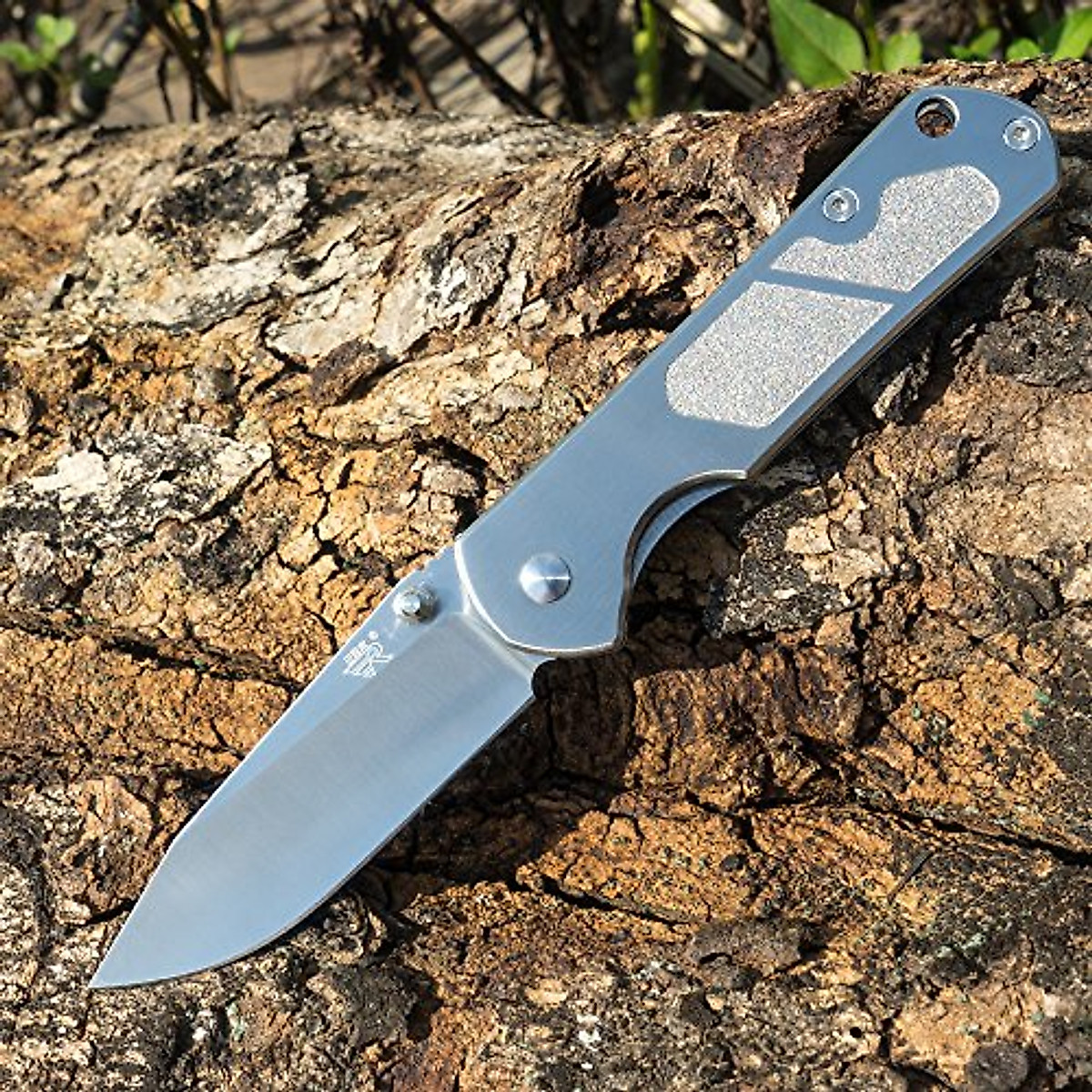 Sanrenmu 7010 Folding Pocket Knife EDC Knife 12C27 Blade Frame Lock Stainless Steel Handle with Clip