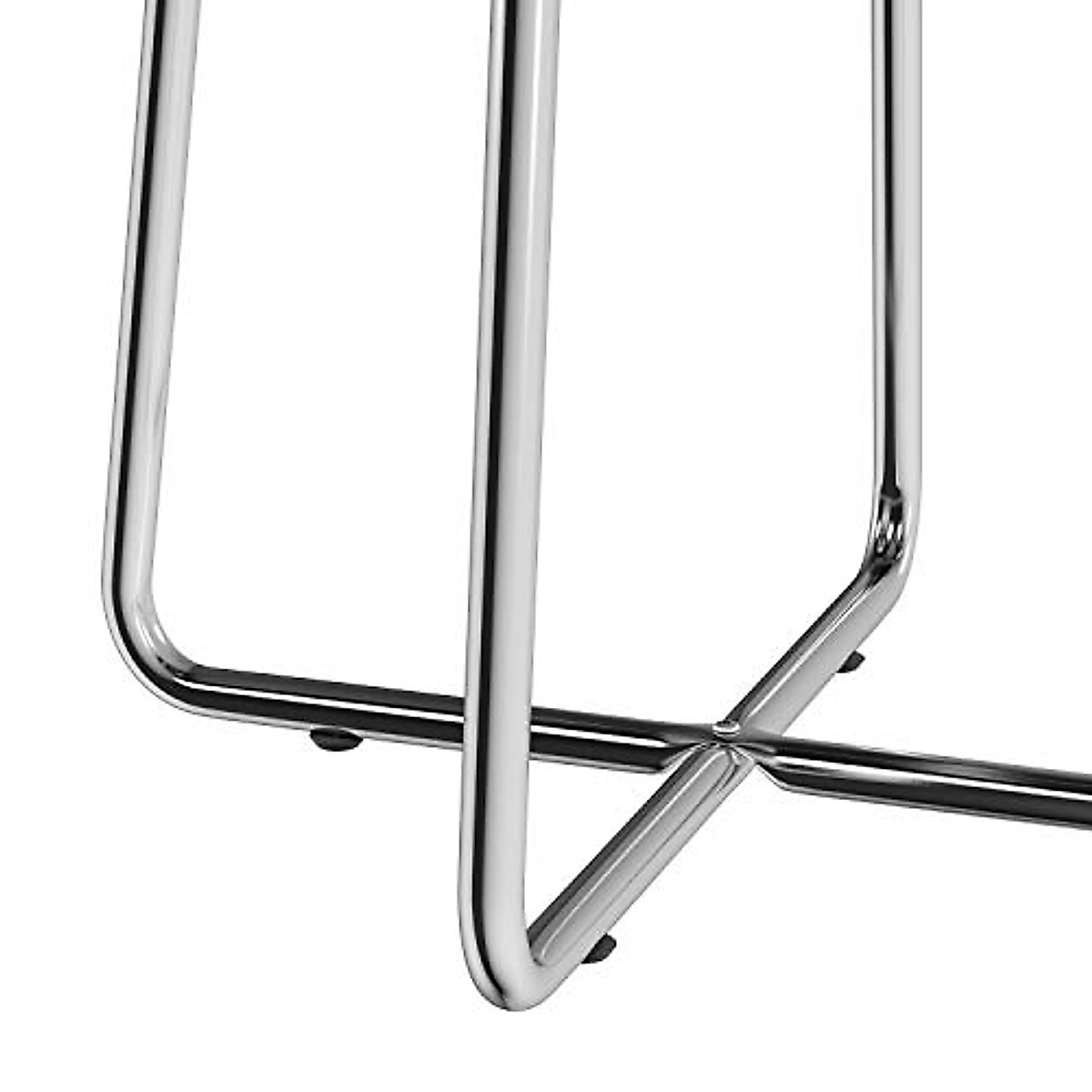 Hillsdale Round Backless Metal Vanity Stool with Upholstered Seat, Pink, 51111