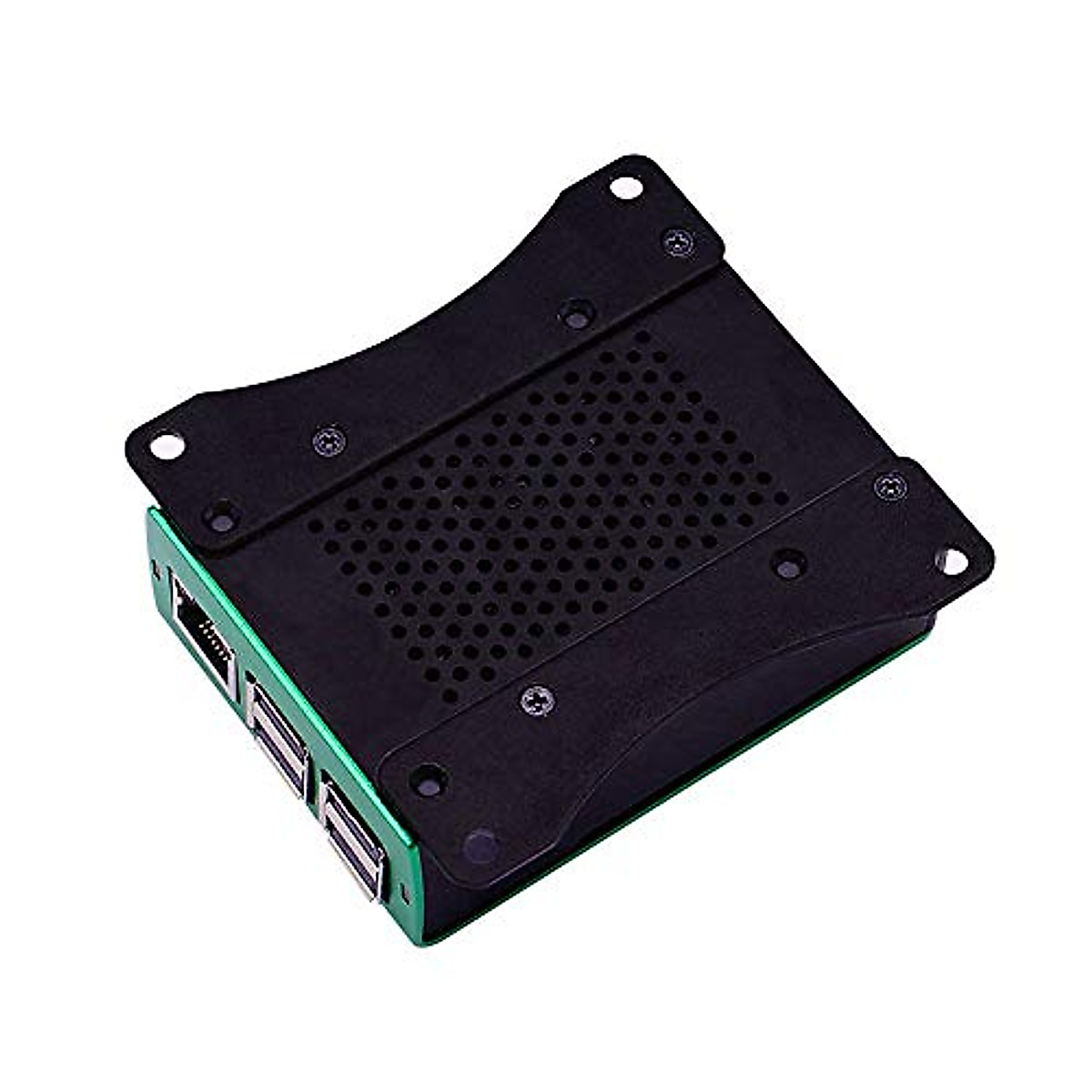 Raspberry Pi Wall Mount Metal case (Raspberry Pi 4, Green/Black)