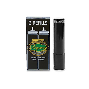 Cork Pops Wine Bottle Opener Refill Cartridge Pack Of 2