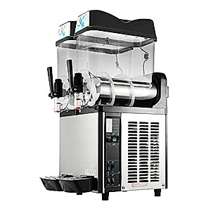 VEVOR Frozen Drink Machine, 12LX2 Tanks Commercial Margarita Machine, 700W Commercial Slushy Machine, Stainless Steel Margarita Machines, Efficient Cooling Perfect for Cafes Restaurants Bars