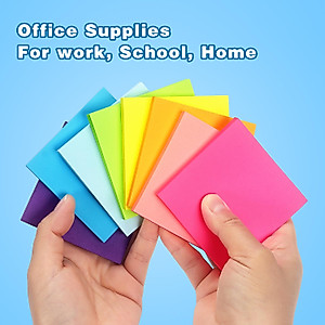 Early Buy Sticky Notes 8 Bright Color 8 Pads Self-Stick Notes 3 in x 3 in, 60 Sheets/Pad