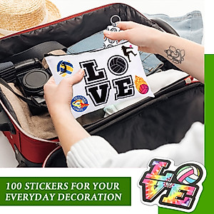 LEIFIDE 148 Pcs Volleyball Gifts Volleyball Party Favors Volleyball Team Gift Bags Bracelet Keychain Hair Ties Stickers Goodie Bags for Volleyball Birthday Decorations