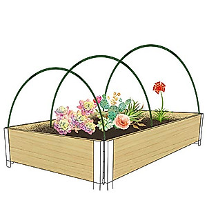 Gardzen DIY Hoops Grow Tunnel Mini Greenhouse, Garden Support Frame