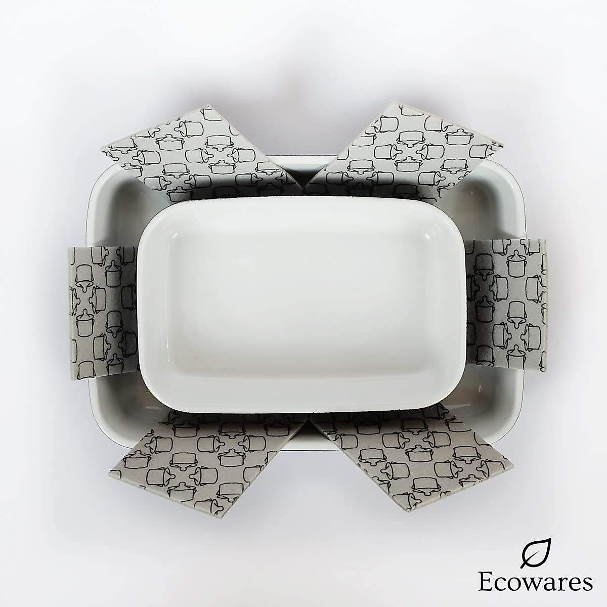 Kana Set of 6 Pot and Pan Protectors for Stacking | 16 inch Separators for Cookware | Stackable Pot Liners | Felt Pan Savers | Dividers (Set of 6, Black)