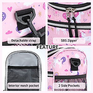 LUREMADE Kids Insulated Lunch Box for Girls Lunch Bag Women Boys Toddler Teen School Daycare Kawaii Cute Travel bags (Rainbow Tie-Dye)
