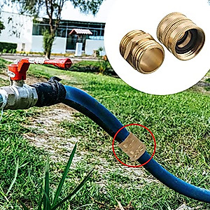 Hourleey Garden Hose Adapter, 3/4 Inch Solid Brass Hose Connectors Adapters, Male to Male, Female to Female, 4-Pack with Extra 6 Washers