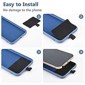 SUSSURRO 4 Sets Phone Case Anchor and Tether Stretchy Phone Wrist Strap Universal Cell Phone Lanyard Tether Neck Strap Outdoor Hiking Skiing Climbing Compatible with iPhone Samsung Most Smartphones