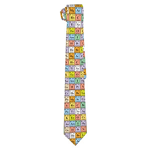 SKT T1 Men's Science Chemistry Neckties, Periodic Table of Chemical Elements Ties for Holiday Party, Gifts for Teacher Chemist