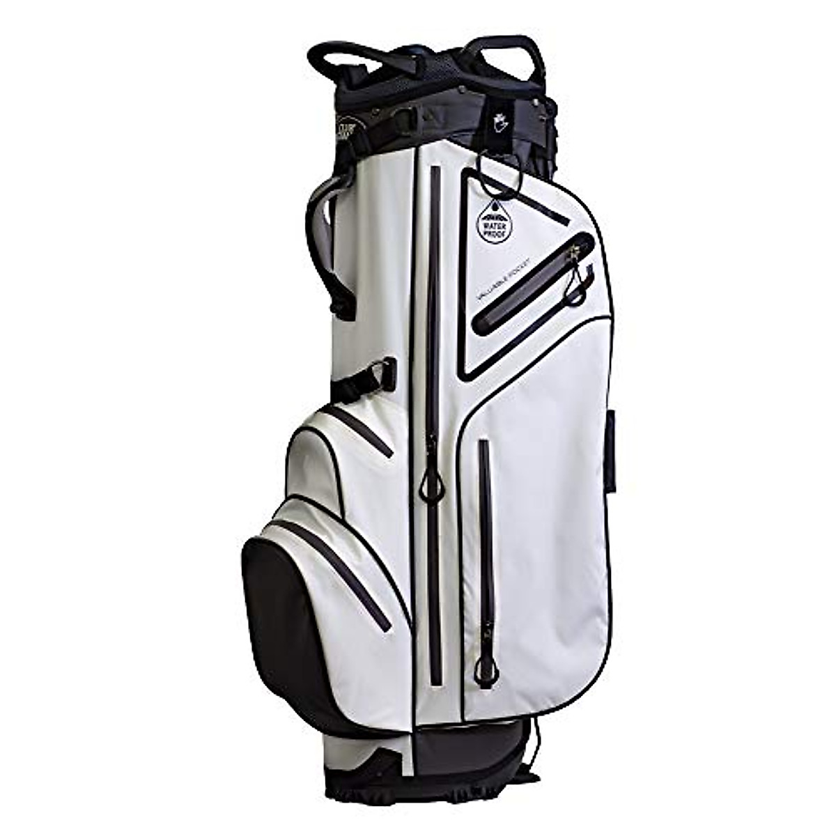 Club Champ Waterproof Stand Golf Bag, White/Black (JR989)
