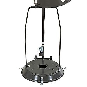 Sunjoy 47,000 BTU Avanti Outdoor Portable Propane Heater for Patio and Garden with Safety Auto Shut Off Valve and Wheels, Gray