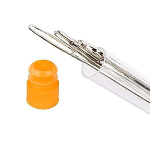 Hekisn Large Eye Sewing Needles, Sewing Needles, Stainless Steel Embroidery Thread Needle, Handmade Yarn Knitting Needles Leather Needle (15 Pieces)