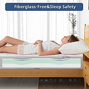 FONTOI Full Size Mattress in a Box, 10 inch Bed Mattresses Made in USA with Knit Cover, Cooling Gel Green Tea Memory Foam, Medium Firm