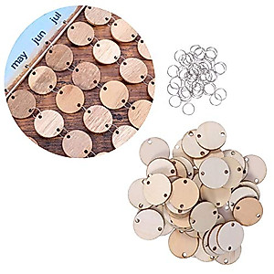 BESPORTBLE Birthday Calendar Wall Hanging Wooden Calendar Board Plaque Family Calendar DIY Birthday Anniversary Reminder Calendar (Burlywood)