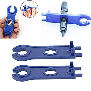 Tgoon Solar Panel Connector Spanner, Simple to Carry 1 Pair Rugged Easy Operation Rigid Plastic Solar Panel Connector Wrench for Maintenance