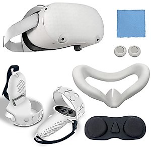 Silicone Cover for Oculus Quest 2, Protective Case Set Accessories for Meta VR, Multi Colors Soft Shell Skin
