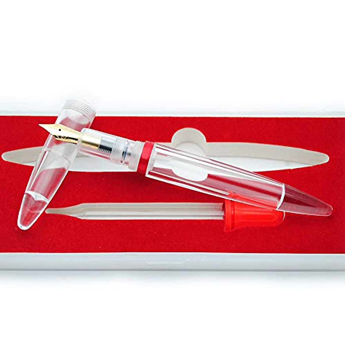 czxwyst M2 Large Ink Capacity Eyedropper Fountain Pen Eye Dropper Filling Pen Set for Collection/Business/Signature/Student/Office/Calligraphy (Fine Nib)