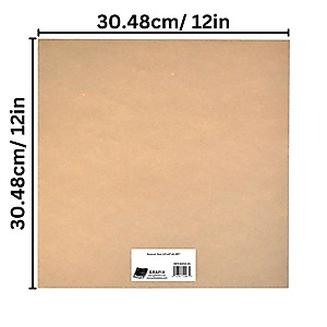 Grafix Medium Weight Acid-Free 0.057” Chipboard Sheets, Create Three-Dimensional Embellishments for Cards, Papercrafts, Mixed Media, Home Décor, and More, 12 x 12, Natural, 25 Count