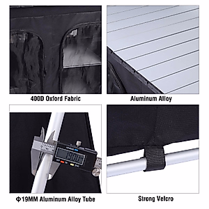 REDCAMP Aluminum Camping Table with Roll Up Table Top and Storage, Portable Folding Outdoor Grill Table for Picnic BBQ Cooking, Silver