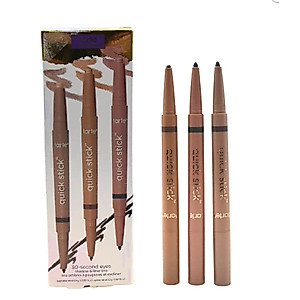 Tarte 30 second Eyes Shadow & Liner Trio:: Quickstick Waterproof Shadow & Liner in Mauve Luster and Black, Rose Luster and Warm Brown, Champagne Luster and Burgundy
