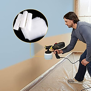 50 Pieces Paint Sprayer Cup Liners, Transparent Spray Gun Bag, Spray Gun Cup Canister Liners, Paint Sprayer Accessories, Easy Color and Material Changes (7 x 11.8 Inch-50PCS)