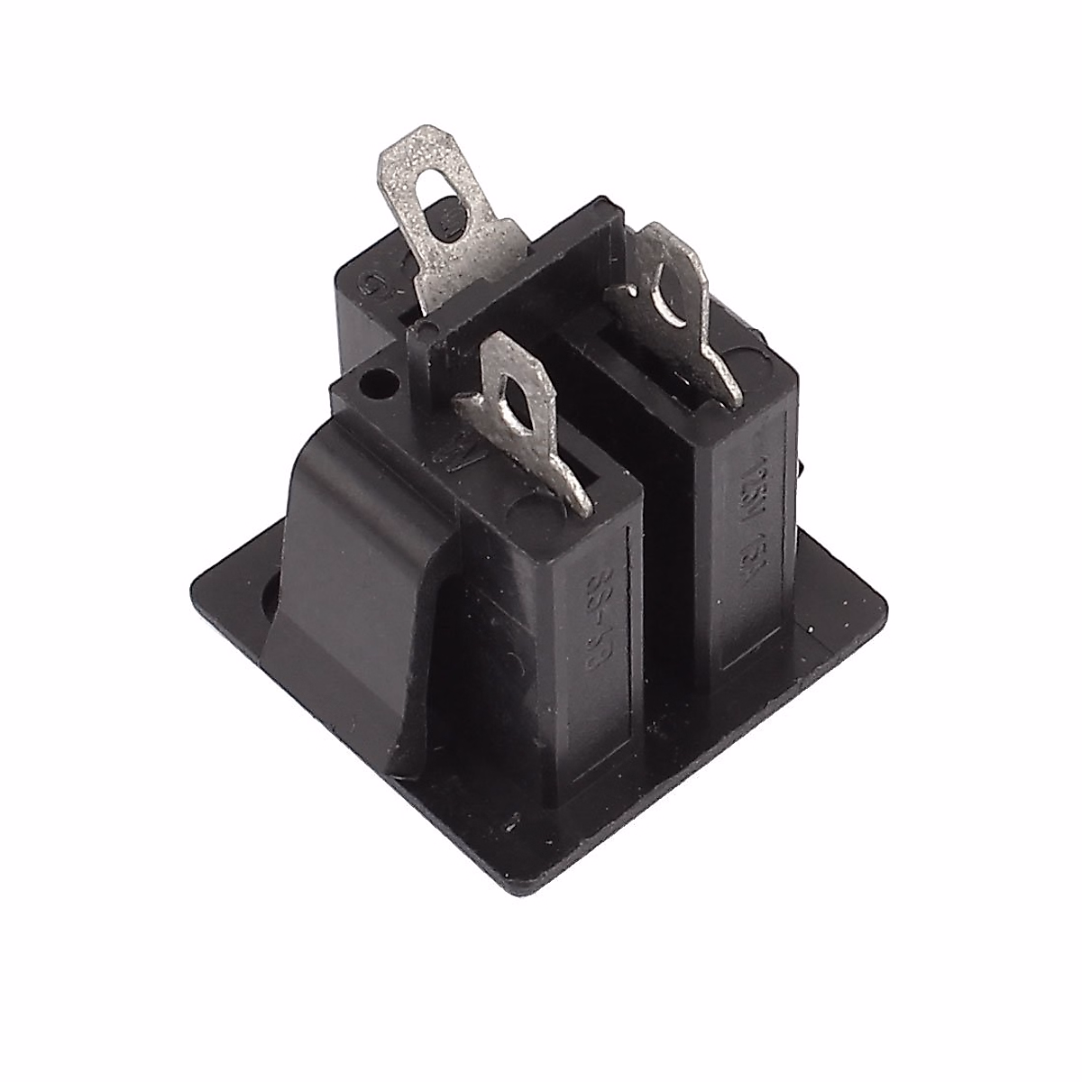 uxcell 5 Pcs AC 125V US Outlet Panel Mount Power Rewiring Socket Black