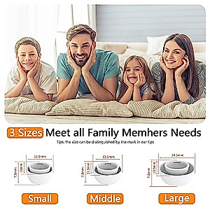 Polislime 6-Pair Replacement Ear Tips for AirPods Pro & AirPods Pro 2nd Generation with Noise Reduction Hole,No Silicone Eartips Pain,Anti Slip Soft Ear Tips Compatible Airpods Pro/Pro 2 (Sizes S/M/L)