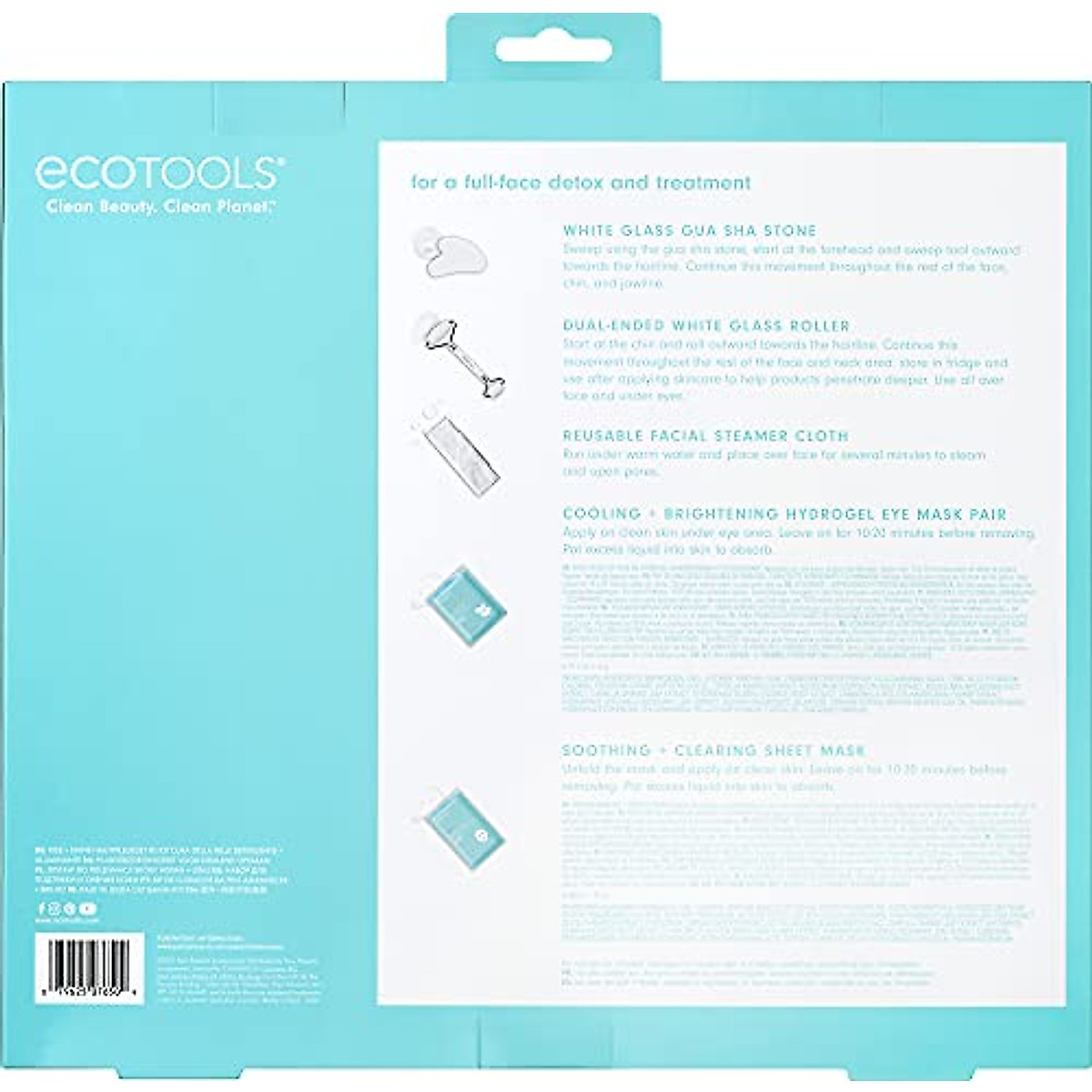 EcoTools Limited Edition Rise and Shine Skincare Kit, For Glowing Skin, 5 Piece Valentine's Day Gift Set, Gift For Wife, Spouse, Girlfriend, Significant Other, or Daughter