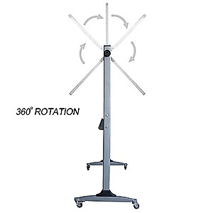 Large Double-Sided Magnetic Dry Erase Board， Mobile Whiteboard on Wheels with Rolling Stand, 40 X 28 Inch, Silver Gray Aluminium Frame