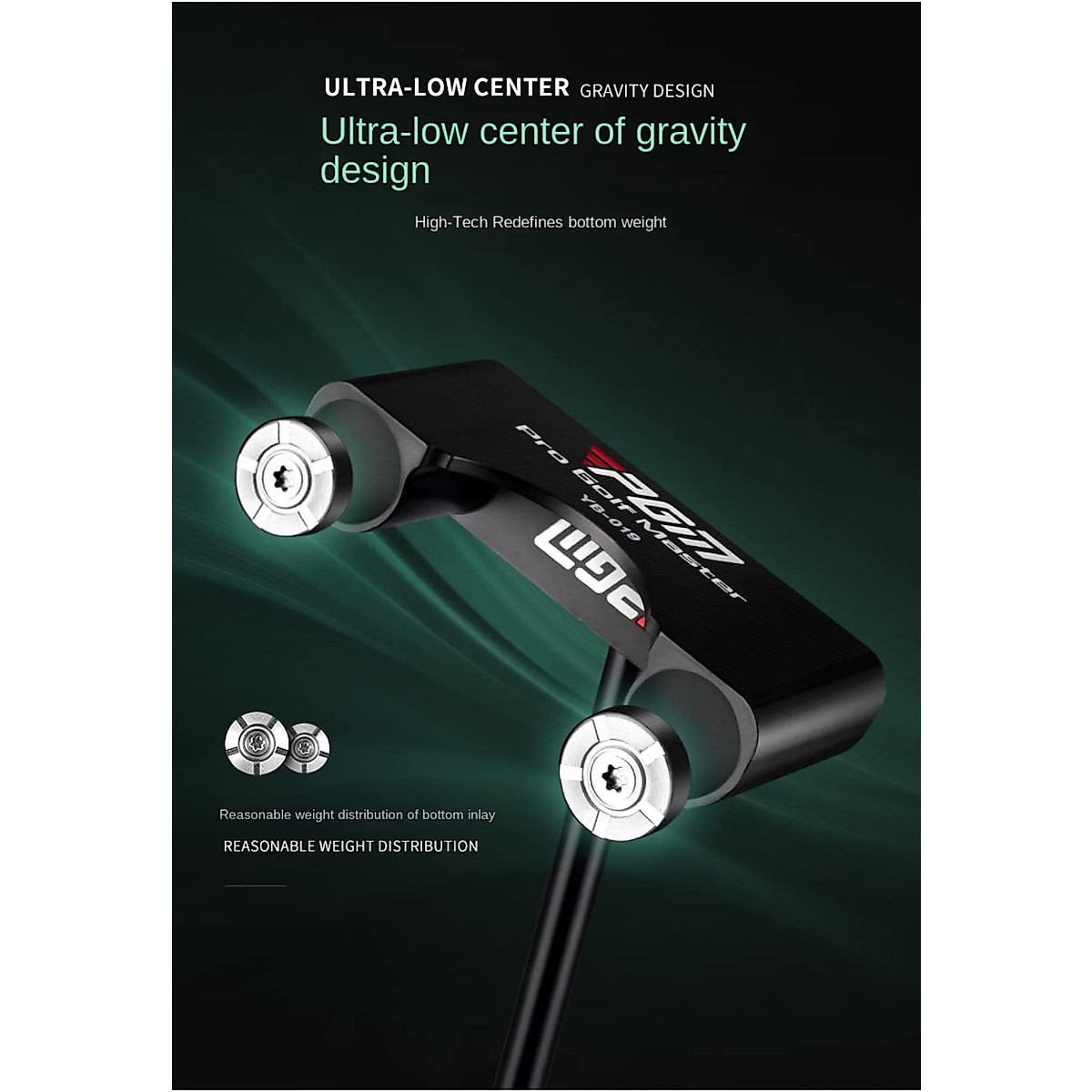 Golf Standing Putter for Men Women, Stand Up Golf Putter for Perfect Alignment, Legal for Tournament Play (Black)