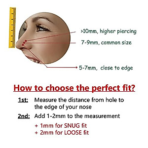 14k Gold Filled 20G Double Hoop Nose Ring for Single Piercing, 20 Gauge Small Thin 8mm Spiral Nose Jewelry for Women Men