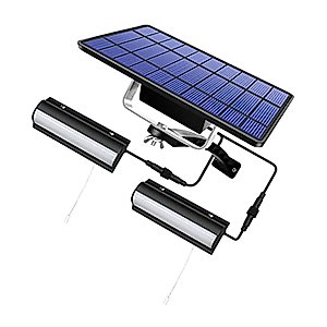 DOITOOL 1 Set Solar Wall Light Solar Lights Solar Powered Lights Outdoor Sconce Lights Indoor Solar Charging Solar Light Outdoor Sconce LED Solar Light Black LED Abs