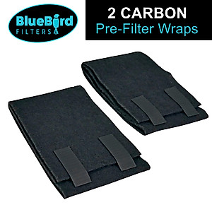 BlueBird Filters Replacement Prefilter, Fits Honeywell 17000-S, Carbon Charcoal, 2 Pack