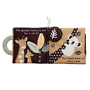 Lambs & Ivy Jungle Story Developmental Soft Book & Lion Plush Toy Gift Set